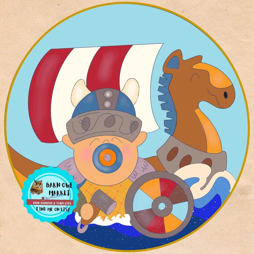 Viking Ship Template, Viking Baby Boy Template, Viking Baby Shower ...