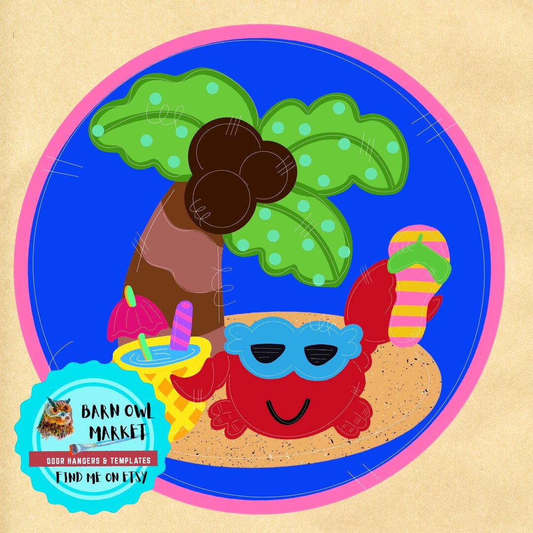 Crab Template, Beach Crab Template, Summer Crab Template, Summer ...
