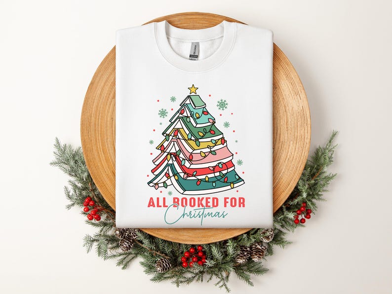 All Booked for Christmas Tree PNG Cute Book Christmas Tree PNG Festive ...