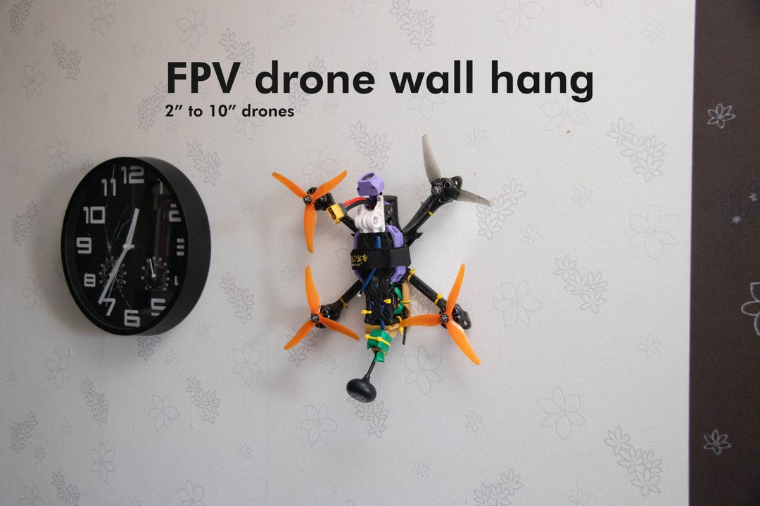 FPV Drone Wall Mount - 3D Printed Display - Carbon Fiber Design ...