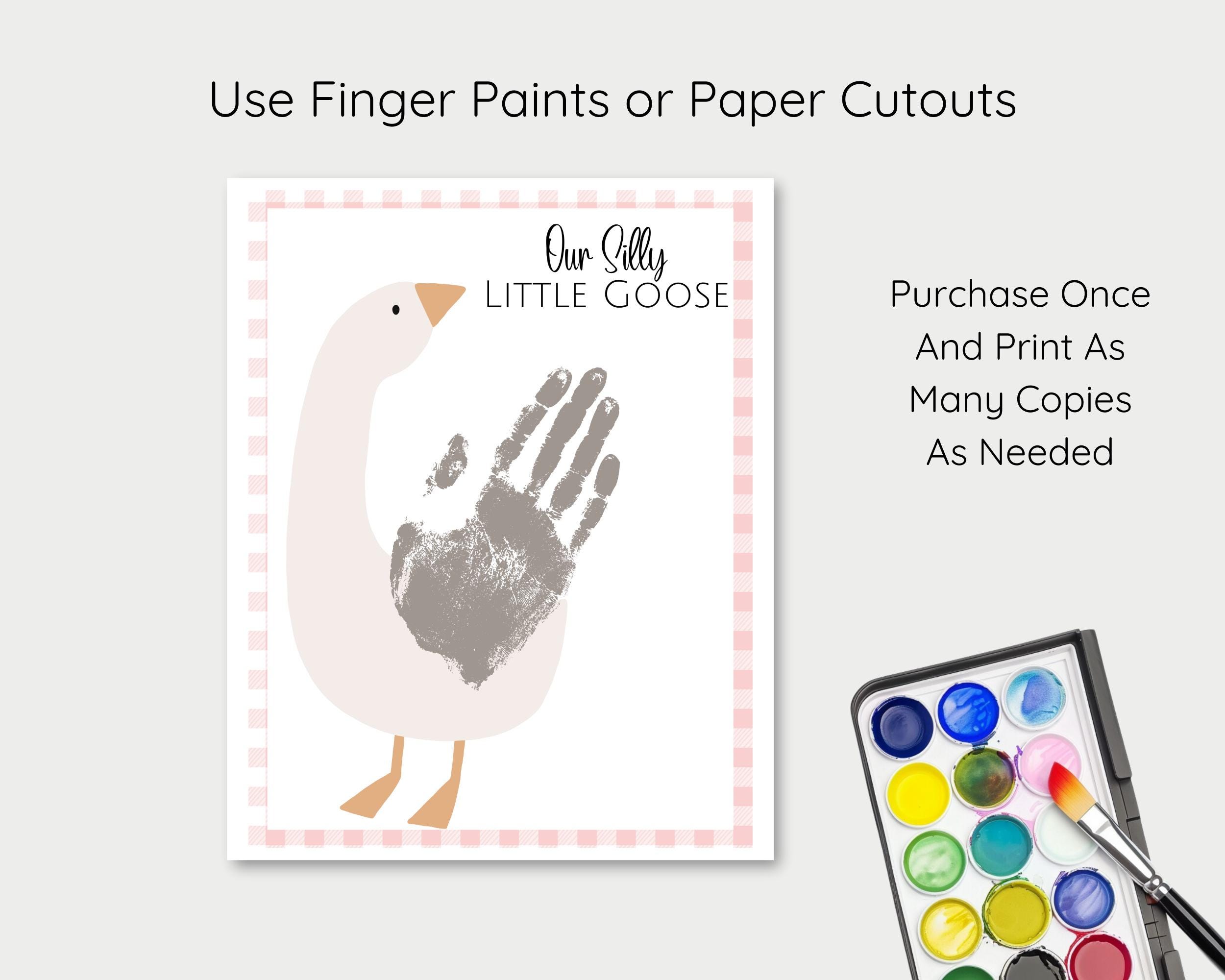 Our Silly Little Goose Handprint Art Printable | Baby Keepsake Gift ...