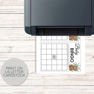 Teddy Bear Baby Bingo Cards – Fun Gender Neutral Baby Shower Activity ...