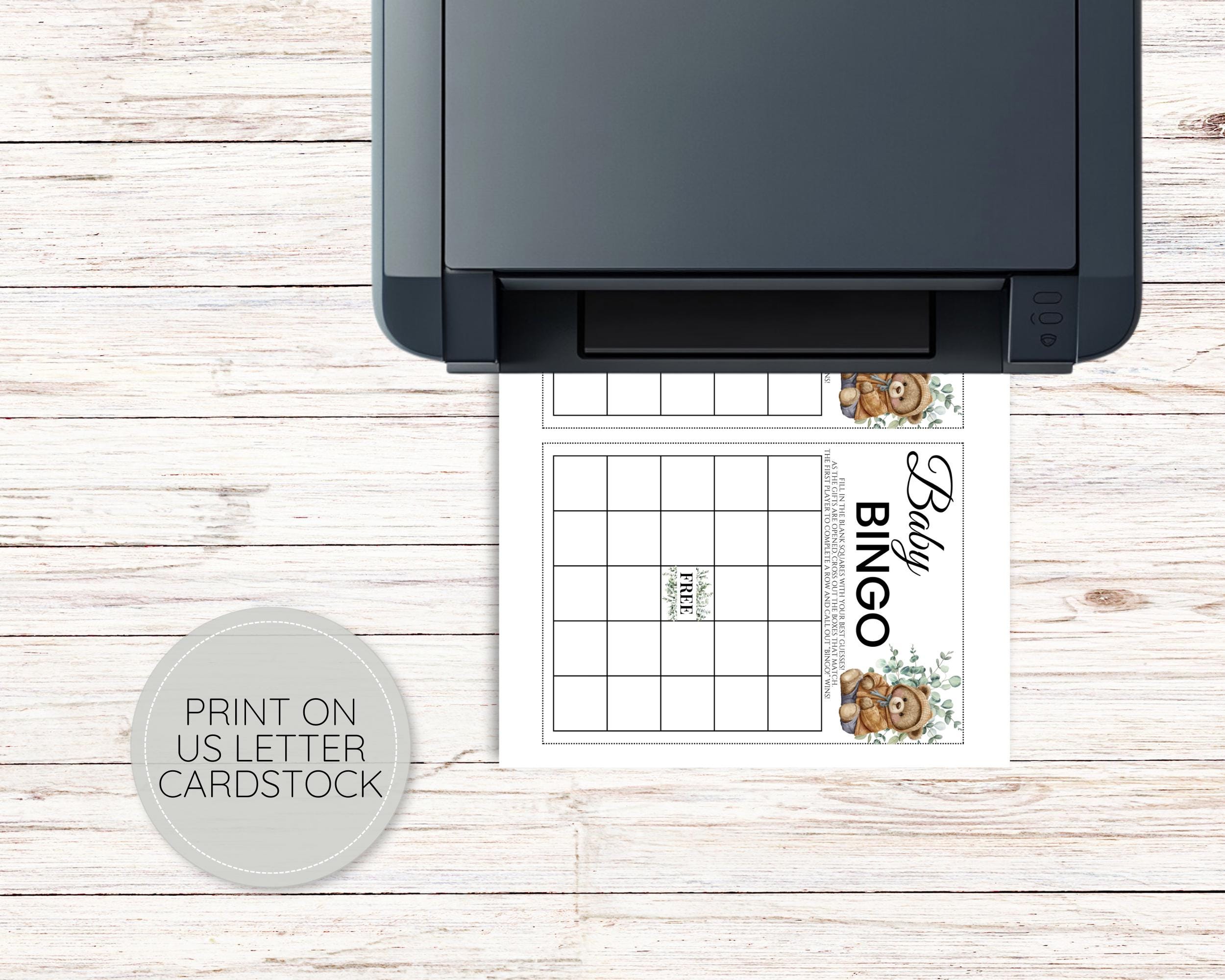 Teddy Bear Baby Bingo Cards – Fun Gender Neutral Baby Shower Activity ...