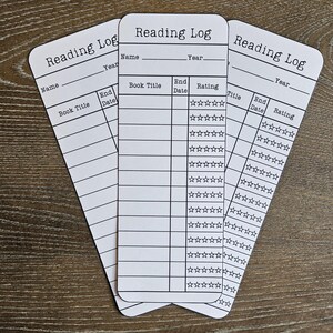 Printable Reading Book Log Bookmark, Library Card Book Tracker, Book ...