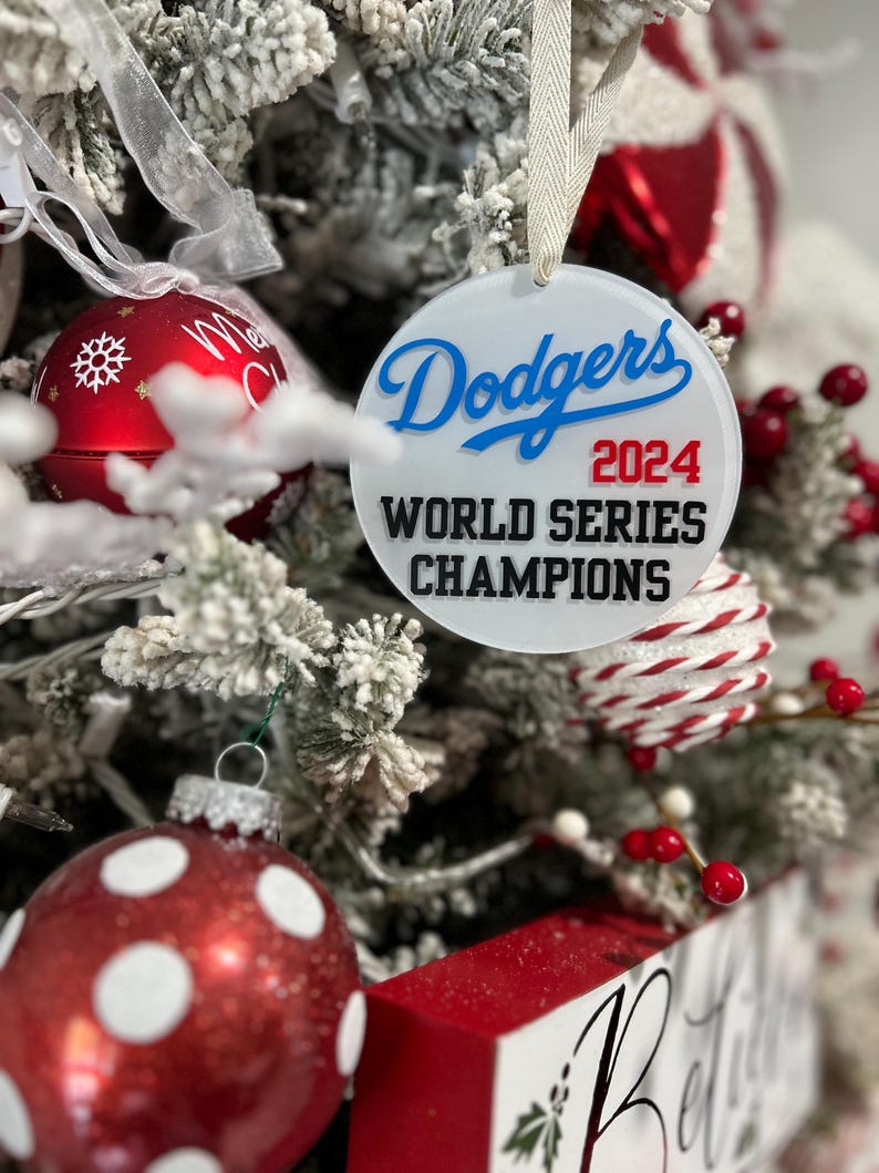 Dodgers World Series Champions Ornament - Etsy