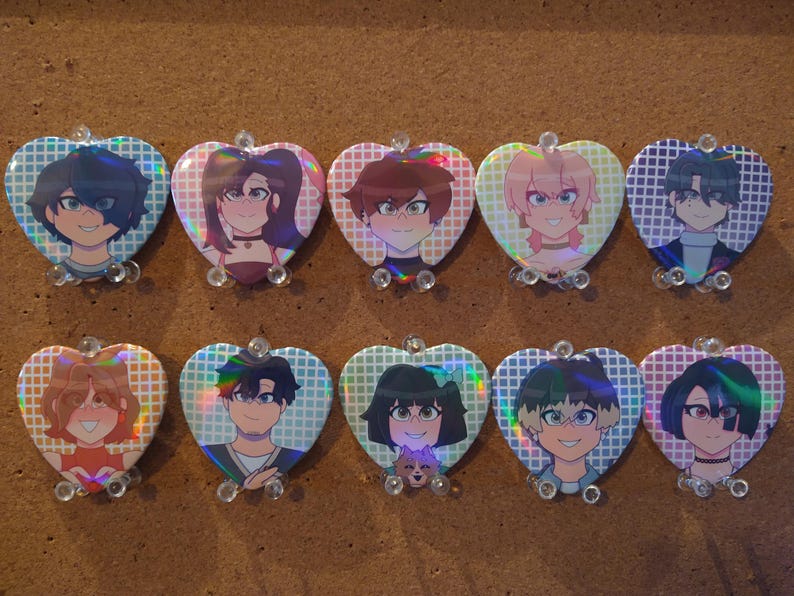 Milgram Character Heart Button Pins - Etsy