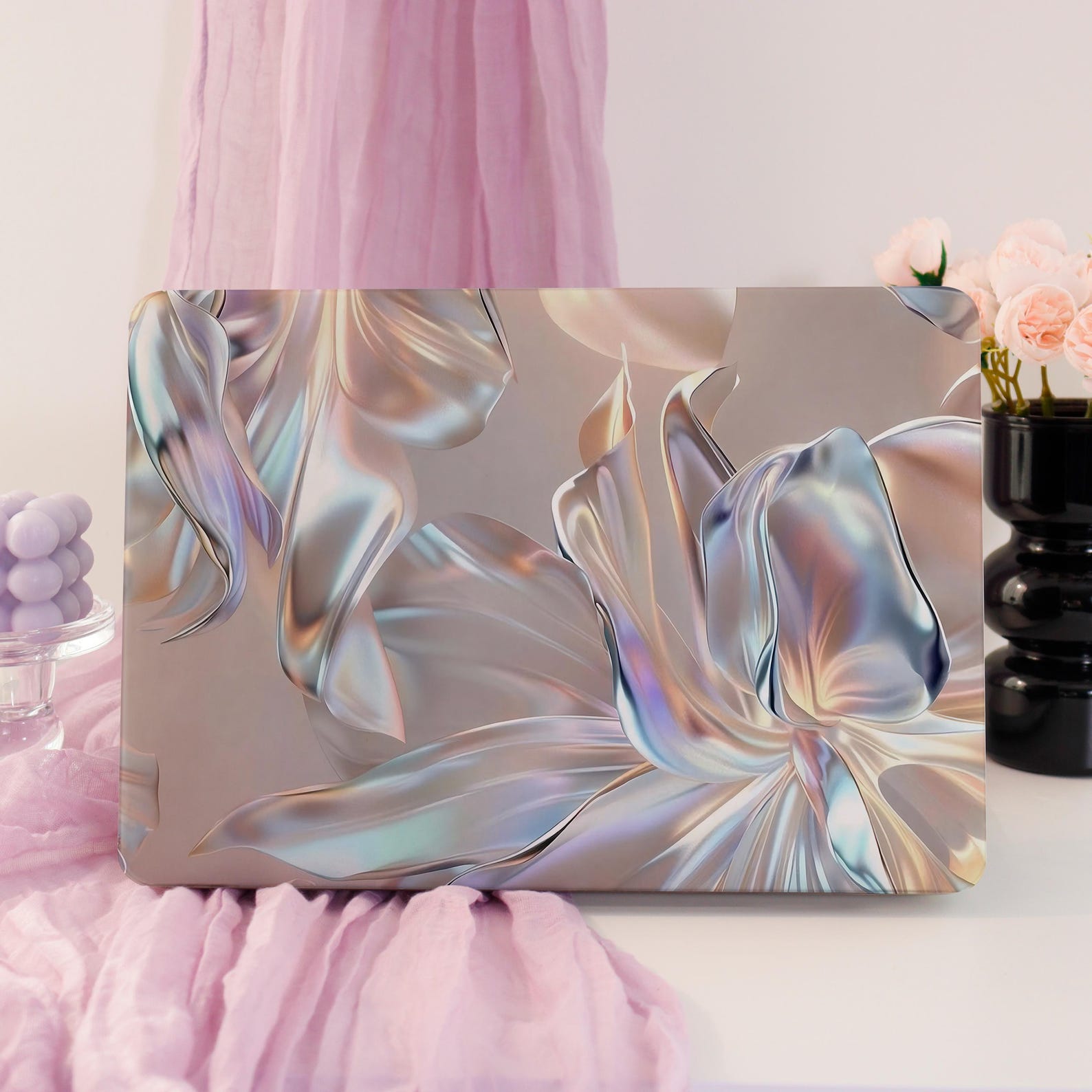 Metallic Sheen Petals Mac Case; Protective Laptop Case Cover for ...