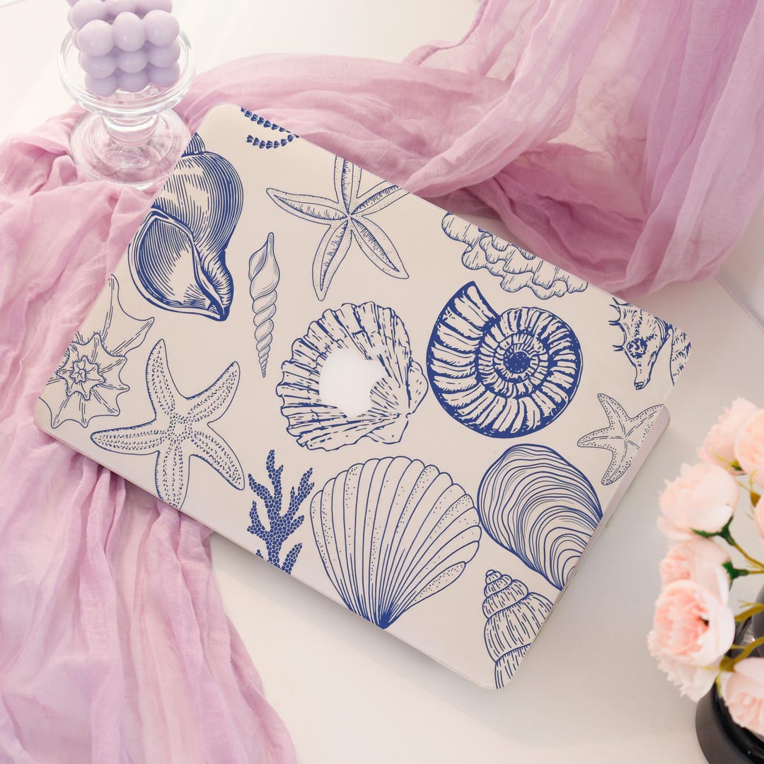 Ocean Shells Theme Mac Case; Protective Laptop Case Cover for MacBook ...