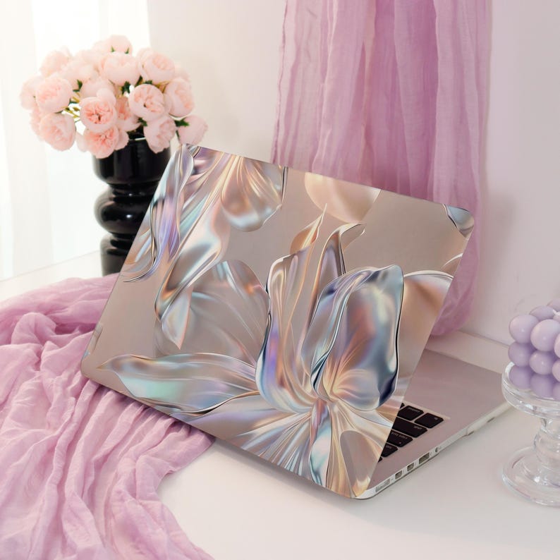 Metallic Sheen Petals Mac Case; Protective Laptop Case Cover for ...
