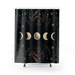 Moon Phase Shower Curtain - Etsy