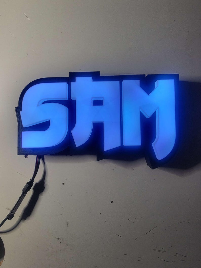 Custom 3D LED Sign - Etsy