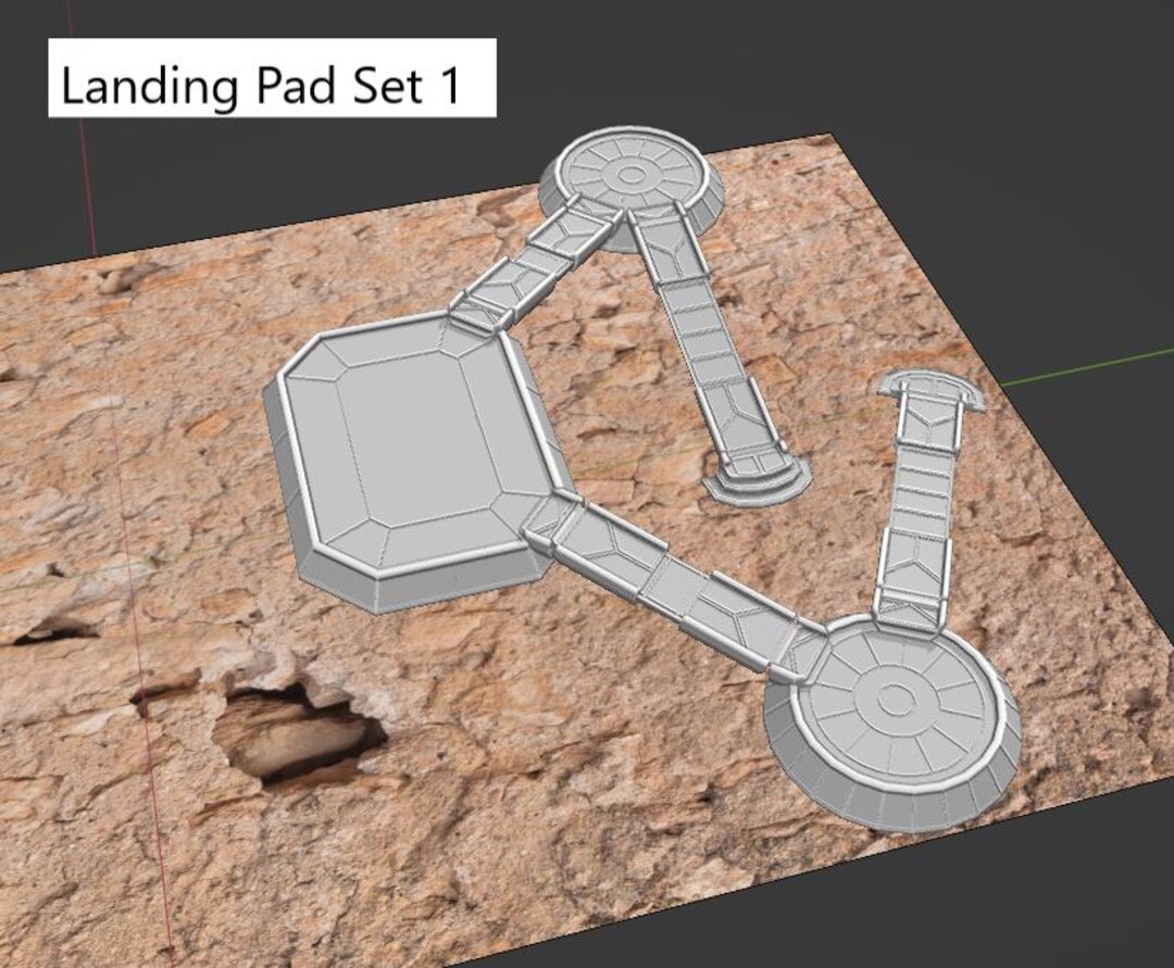 RPG & Sci Fi, Raised Landing Pad Sets, Tabletop Terrain War Gaming ...