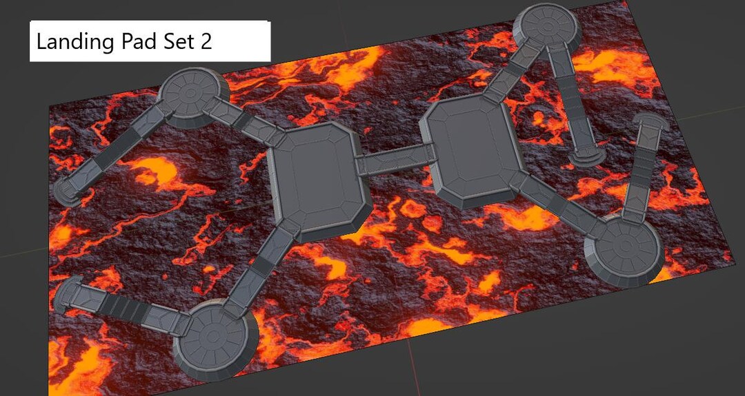 RPG & Sci Fi, Raised Landing Pad Sets, Tabletop Terrain War Gaming ...