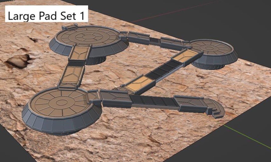 RPG & Sci Fi, Raised Landing Pad Sets, Tabletop Terrain War Gaming ...