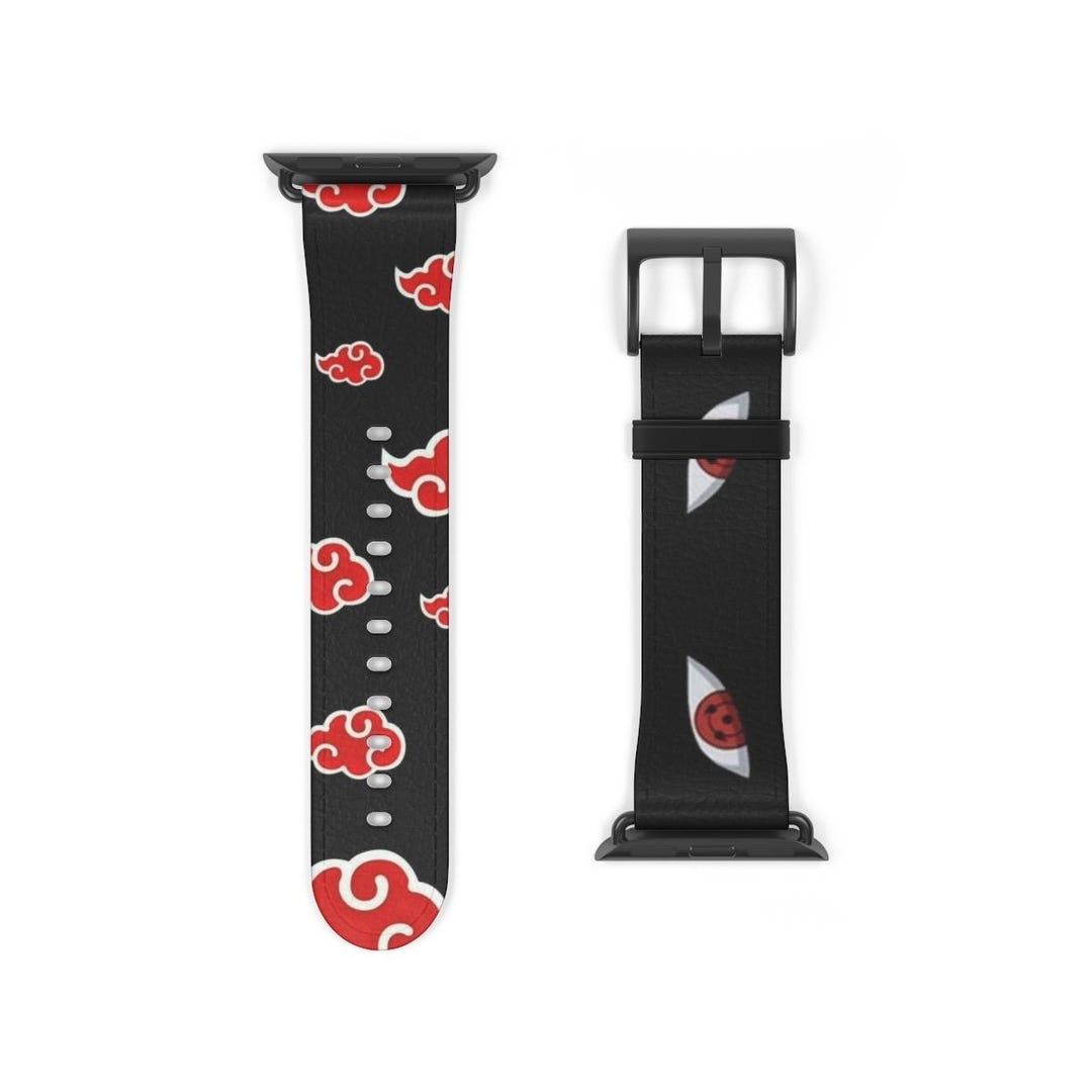 Akatsuki & Sharingan Inspired Smartwatch Band – Naruto Anime Accessory ...