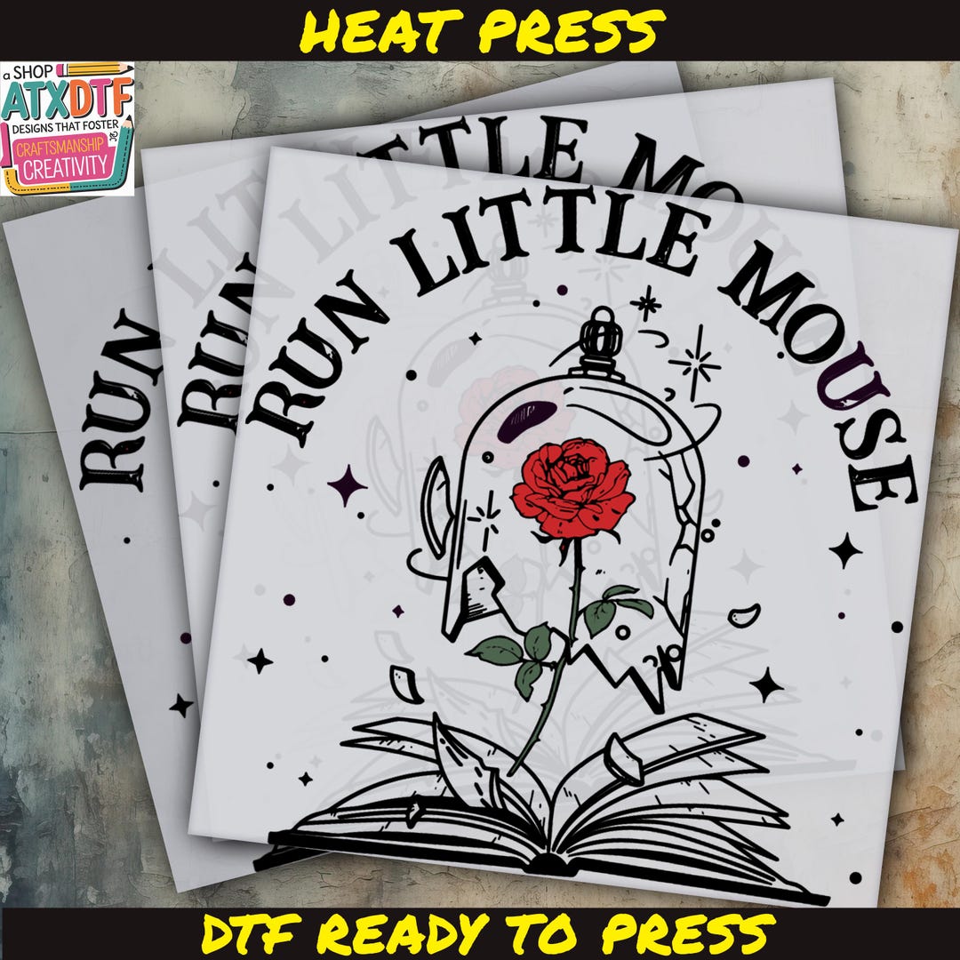 Run Little Mouse DTF Transfer, Run Little Mouse DTF, Iron on Decal ...