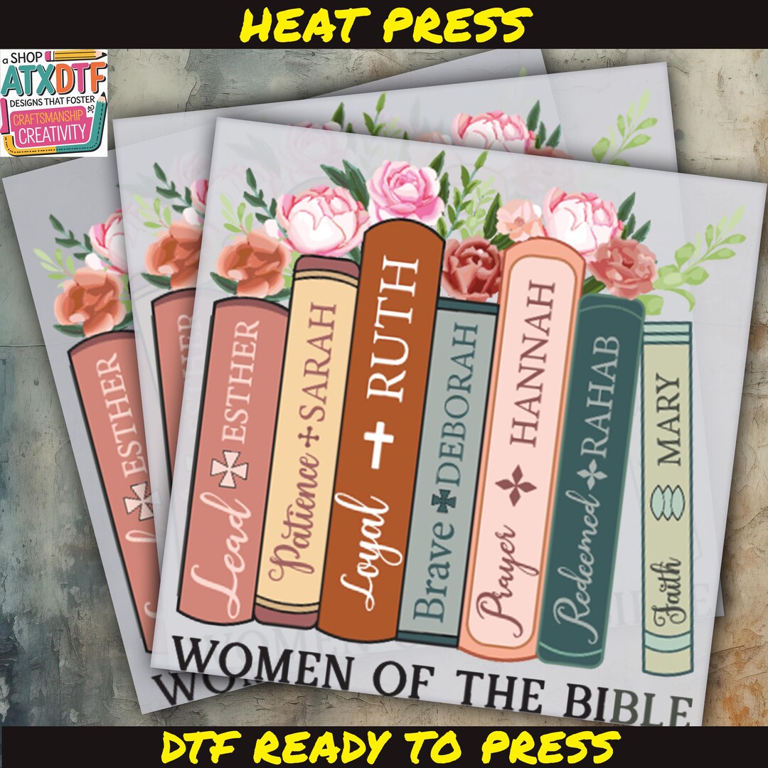 Women of the Bible DTF Transfer, Christian DTF, Ready to Press DTF ...