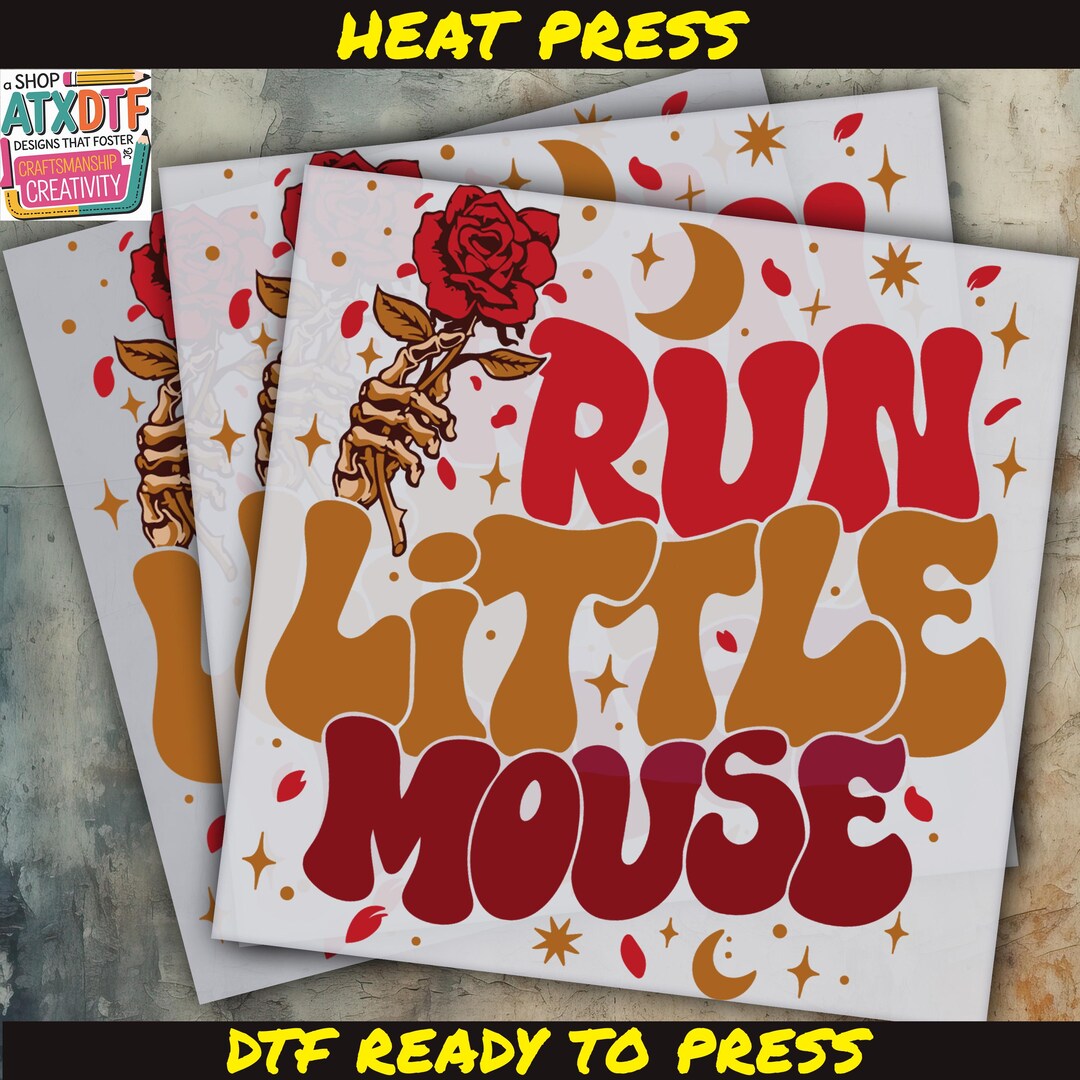 Run Little Mouse DTF Transfer, Ready to Press DTF Transfer, Run Little ...