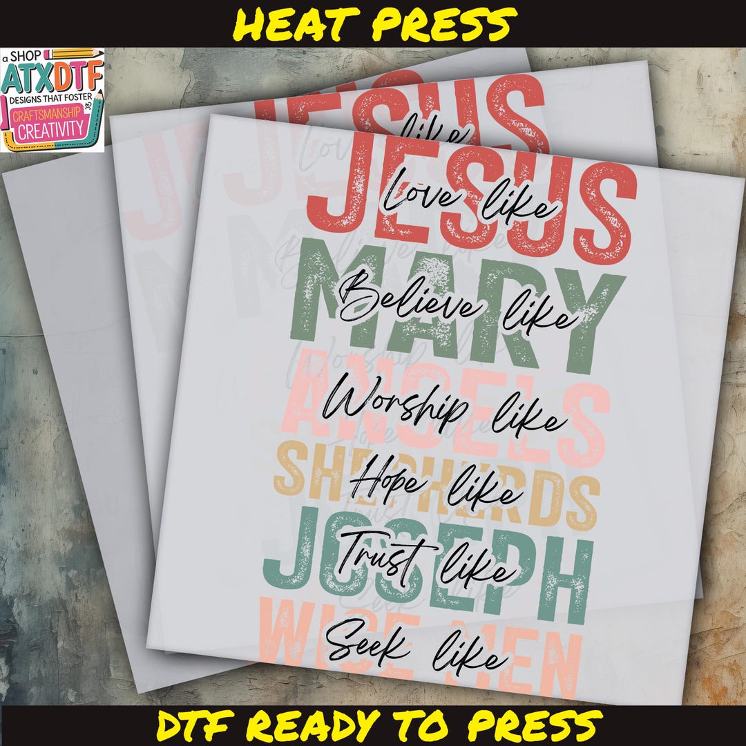Christian DTF, Jesus DTF Transfer, Ready to Press DTF Transfer, Iron on ...