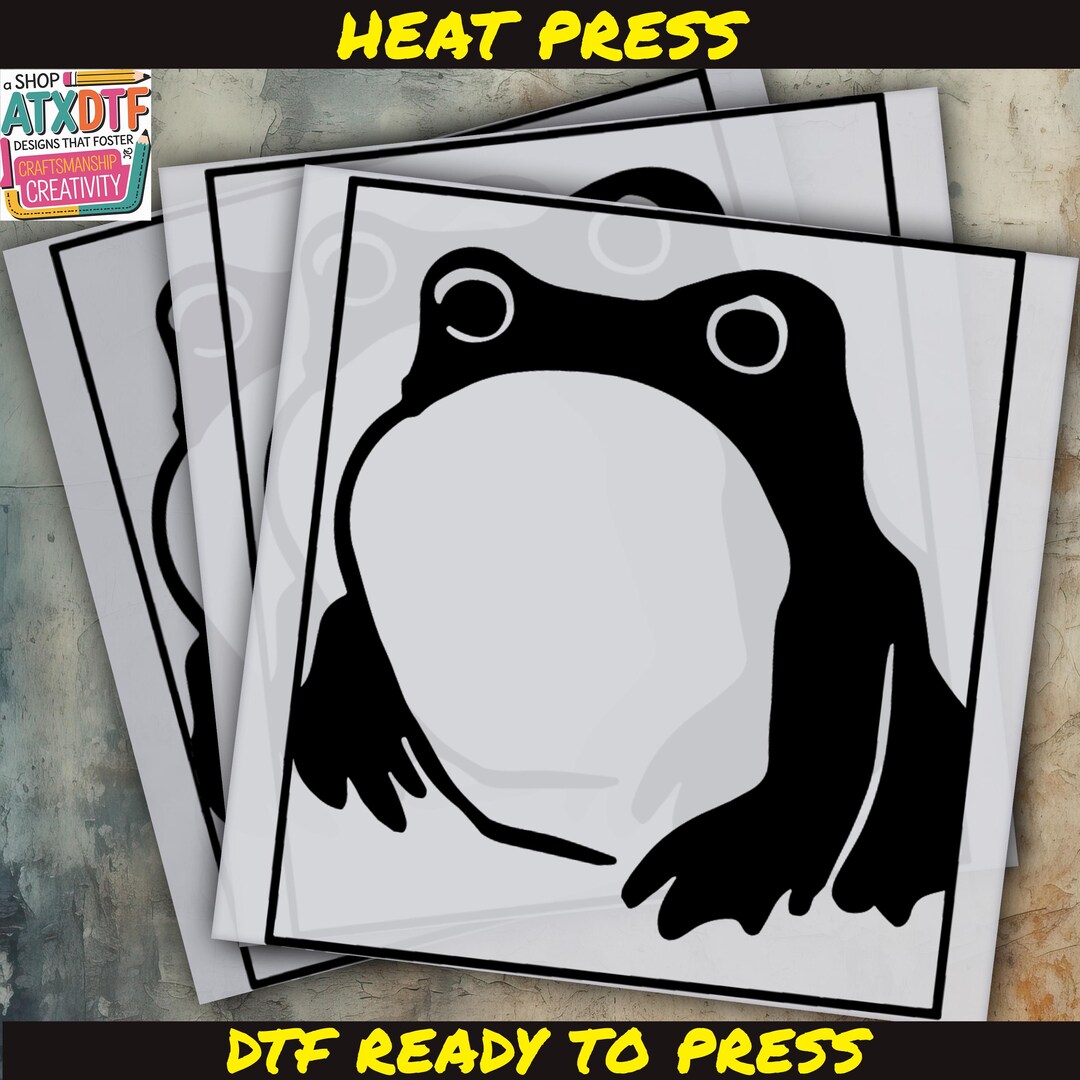 Funny Frog DTF, Ready to Press DTF Transfer, Iron on Decal, Direct to ...