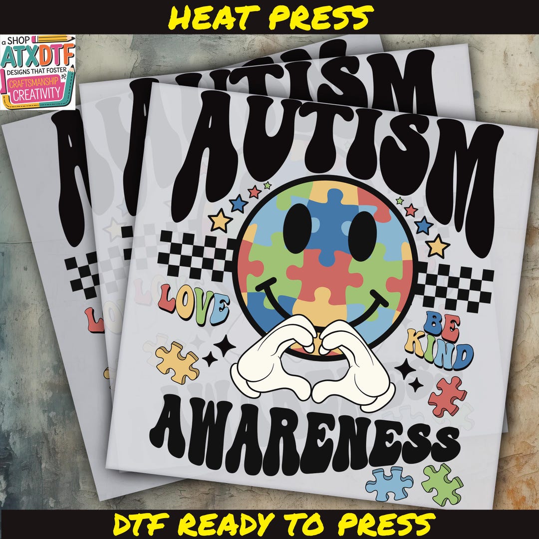 Autism Awareness DTF, St Patricks Day DTF, Iron on Decal, Ready to ...