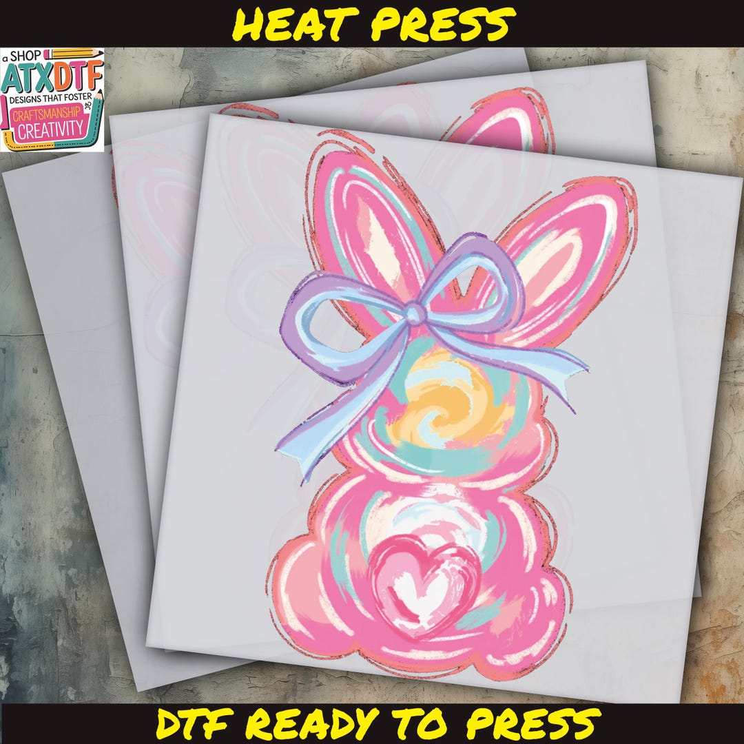Easter Bunny DTF, Easter Rabbit DTF Transfer, Ready to Press DTF ...