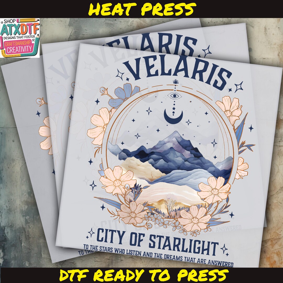 Velaris City of Starlight DTF Transfer, Velaris DTF, Iron on Decal ...