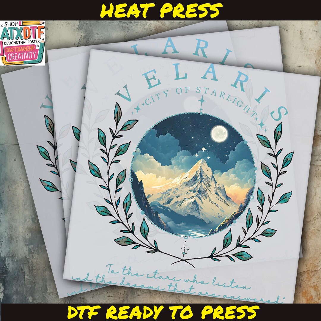 Velaris City of Starlight DTF Transfer, Velaris DTF, Iron on Decal ...