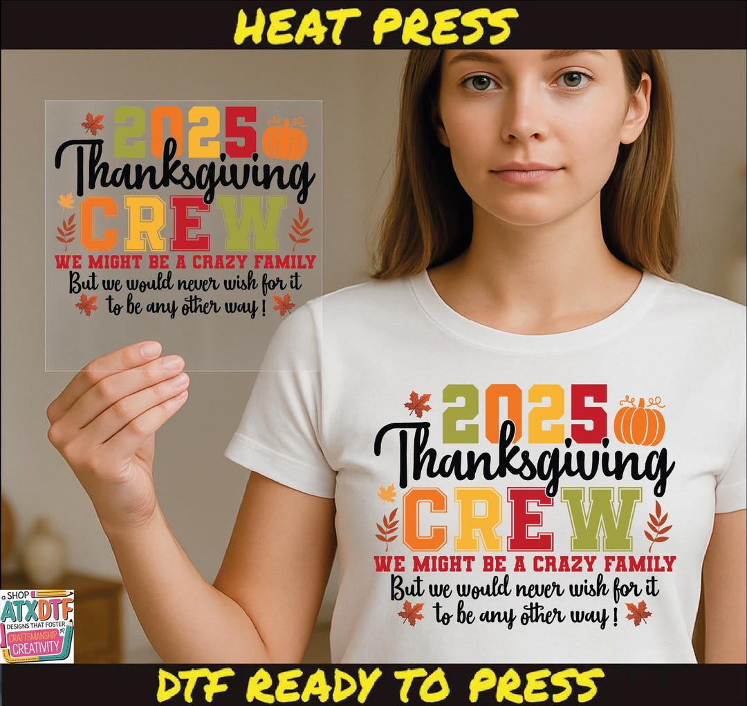 Family Thanksgiving DTF, Thanksgiving Crew Dtf, Christian Ready to ...