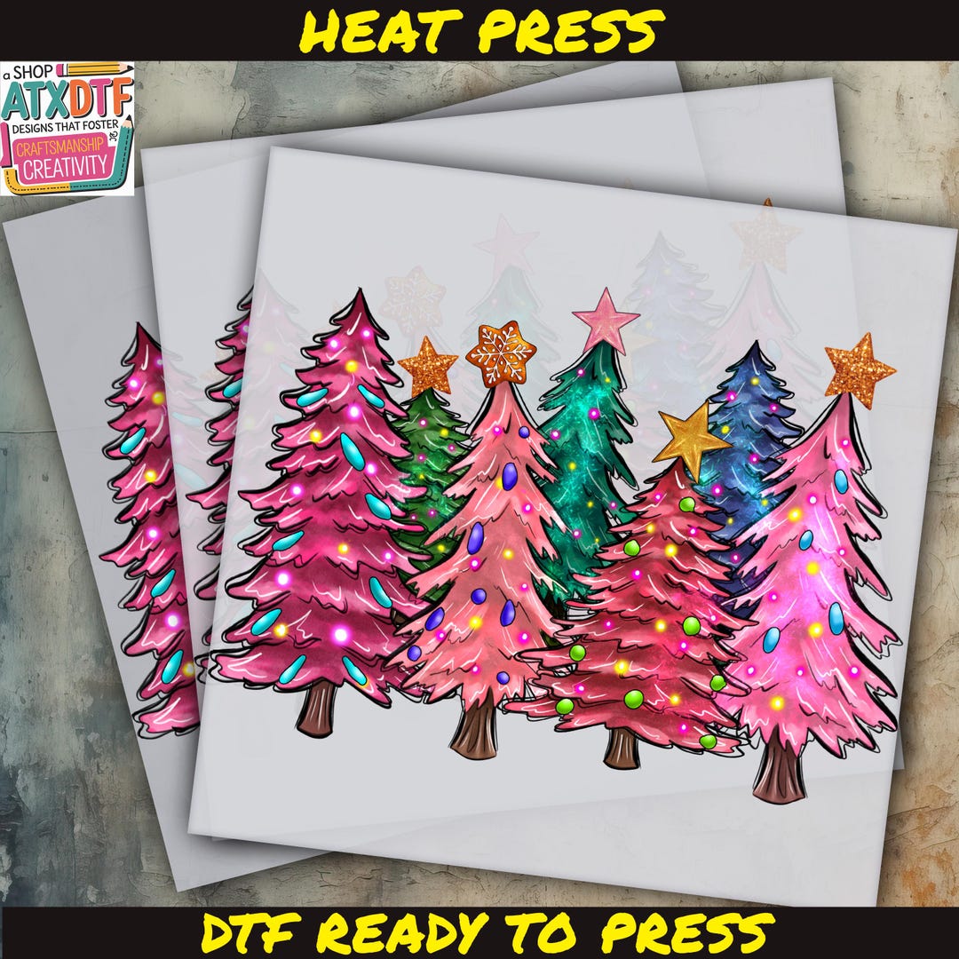Christmas Tree DTF, Christmas DTF Transfer, Ready to Press DTF Transfer ...