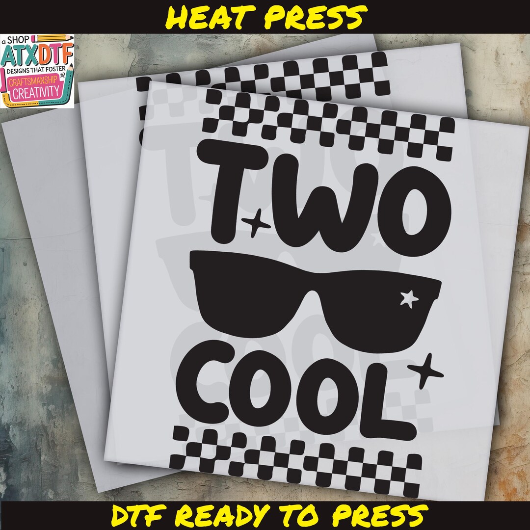 Two Cool DTF, 2th Birthday DTF Transfer,birthday Dtf, Iron on Decal ...