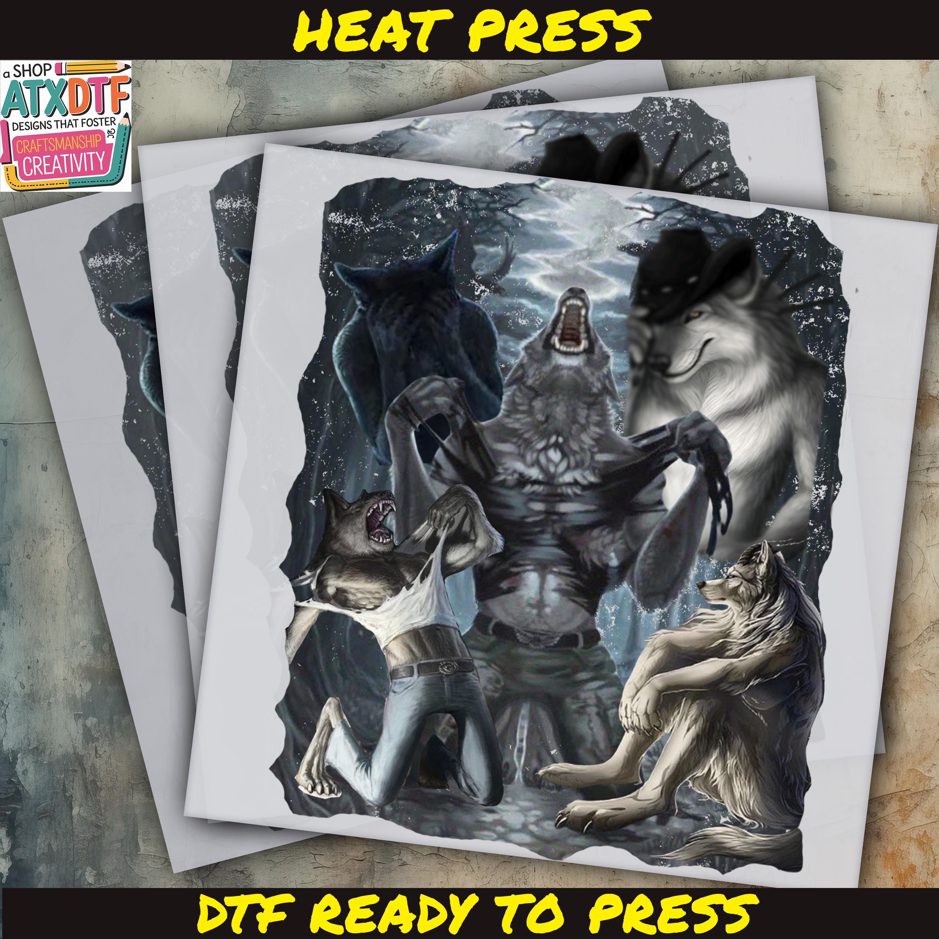 Howling Wolf DTF Transfer, Wolf DTF, Ready to Press DTF Transfer ...