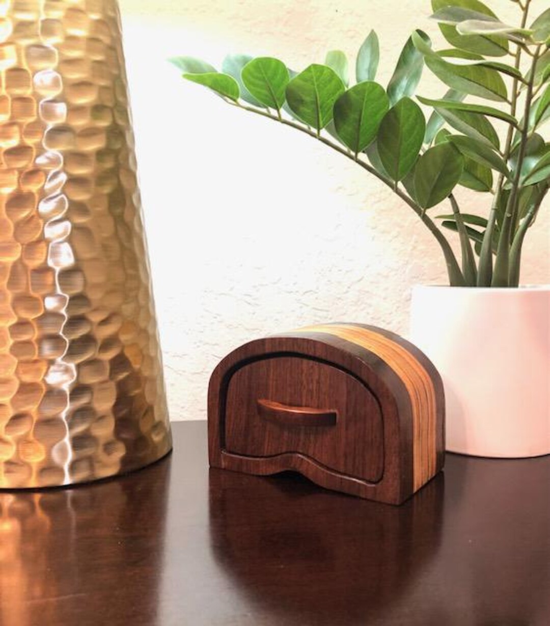 Walnut/birch Ply One Drawer Box - Etsy