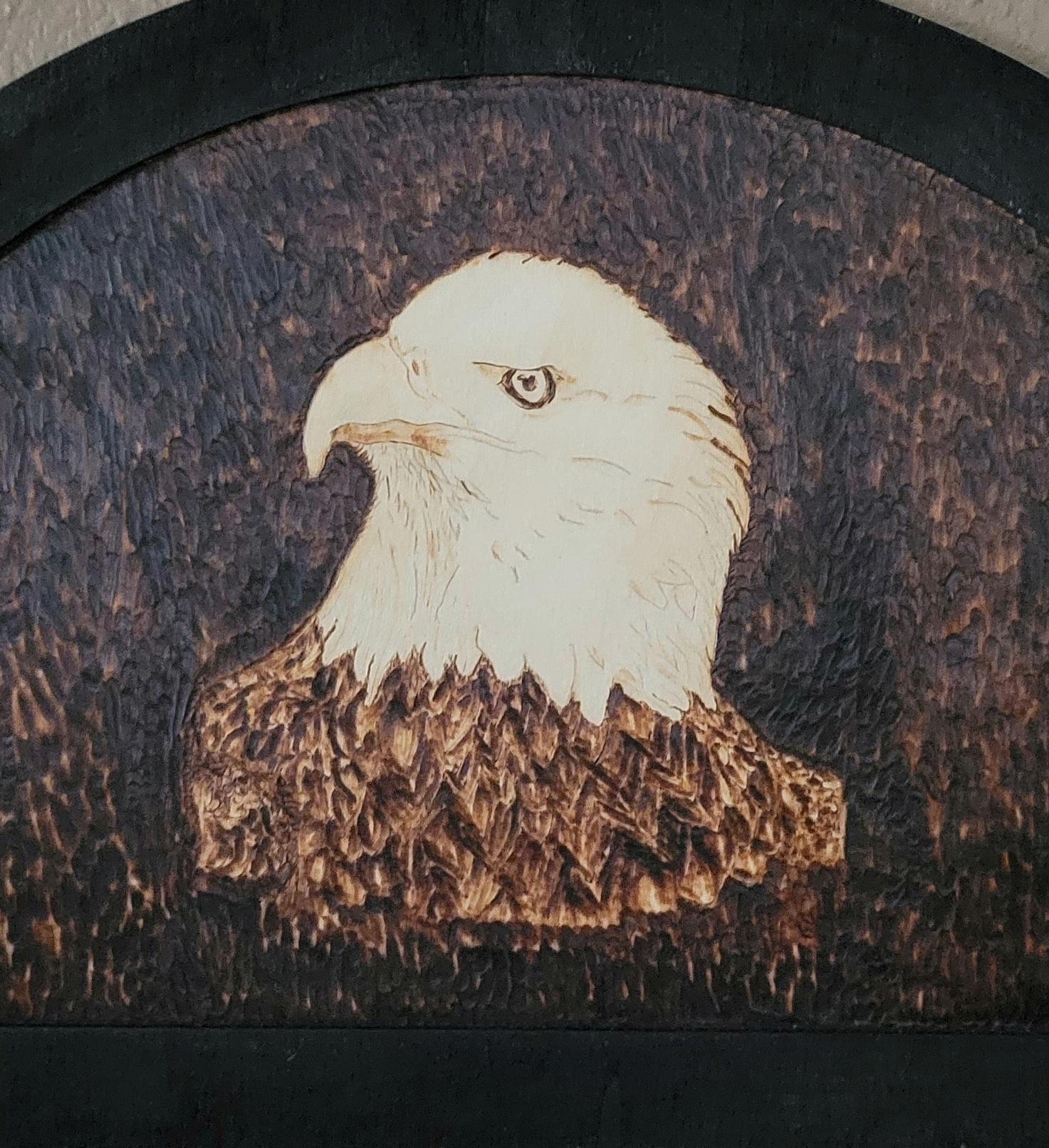 American Bald Eagle, Wood Burning, Hand Crafted, Pyrography Art - Etsy