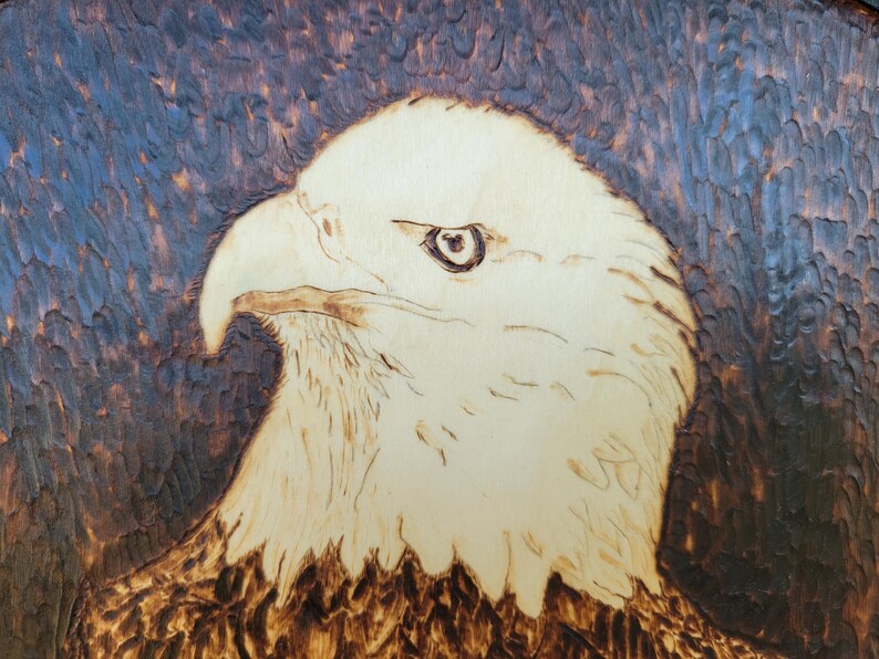 American Bald Eagle, Wood Burning, Hand Crafted, Pyrography Art - Etsy