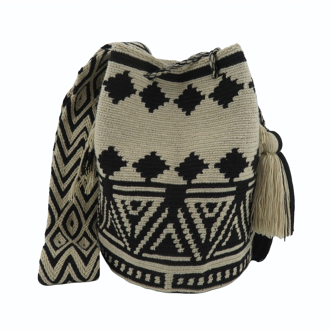 Wayuu Bag Handmade Best Selling Exclusive Design Beige and Black ...
