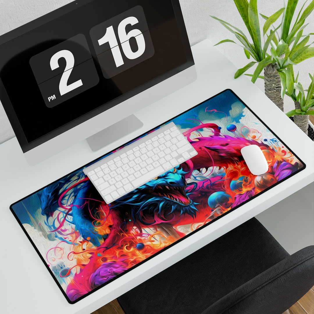 Anime Dragon Gaming Mouse Pad – 4K Desk Mat, Japanese Style - Etsy