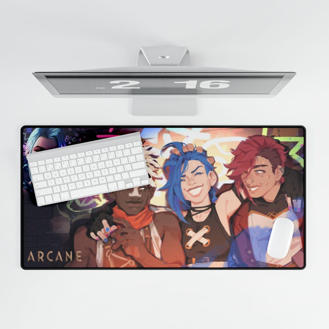 Arcane Jinx Gaming Mousepad Anime Desk Mat Vibrant Neon Graffiti Theme ...