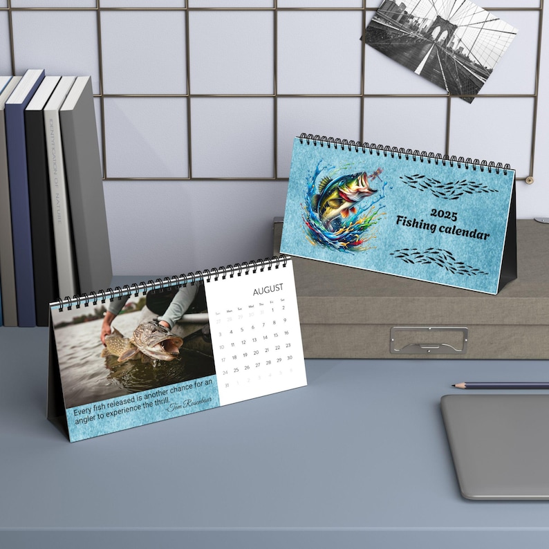 Fishing Quotes Desk 2025 Calendar Angler Gift Idea Gift for Fishing ...