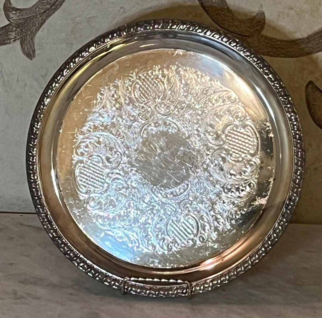 Antique Silverplate Platter, Vintage Silver Plated Dish, Old Silver ...