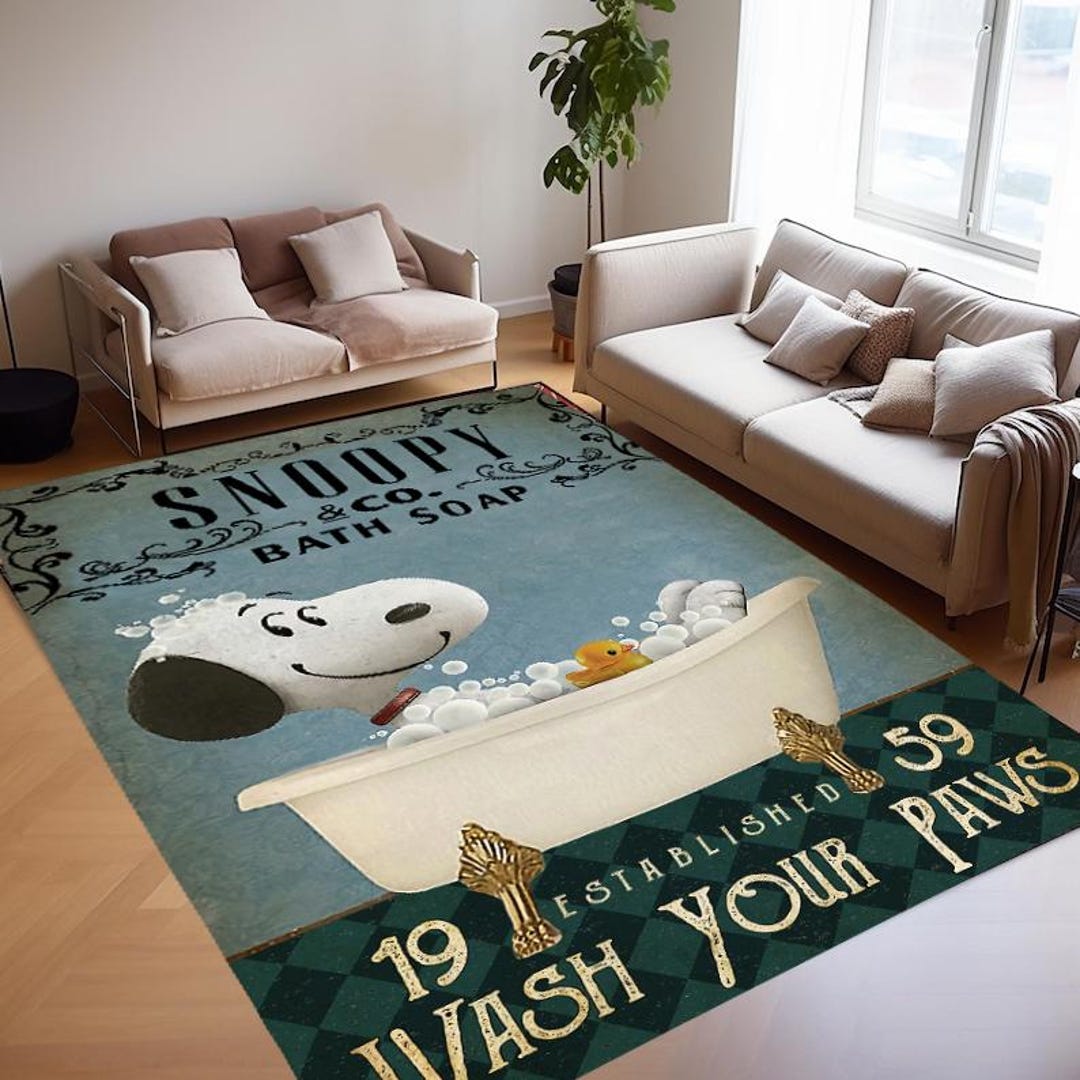 Doormat Snoopy Bath Soap Wash Your Hands , Dog - Etsy UK
