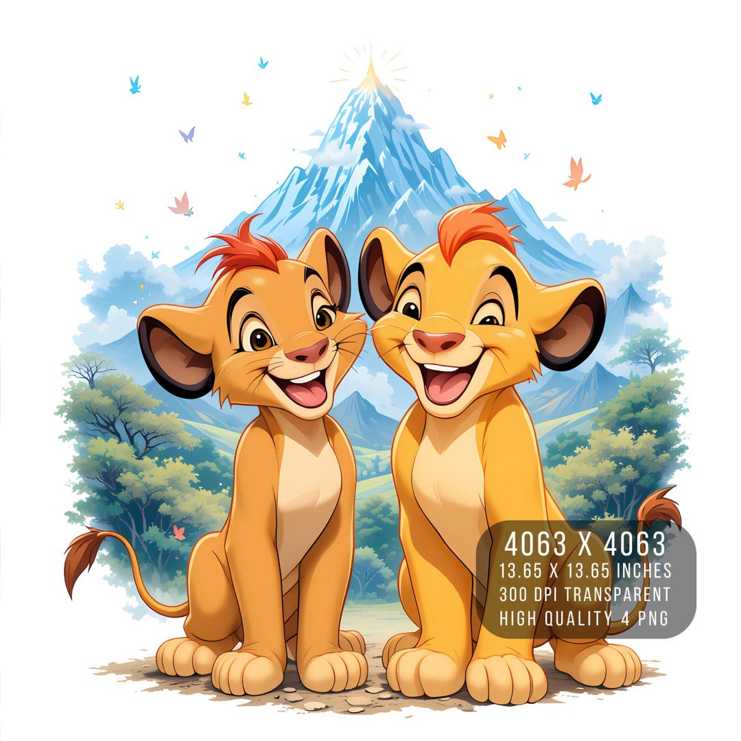 4 PNG Lion King Simba and Pumbaa Digital Design PNG File for ...