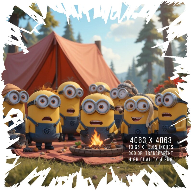 4 PNG Minions From Despicable Me Digital Design PNG File for ...