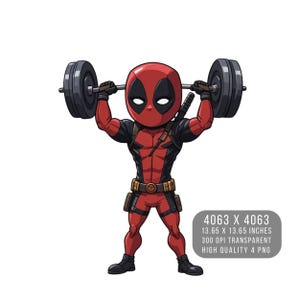 4 PNG Deadpool Cartoon Style Dc Comic Superhero Digital Design PNG File ...