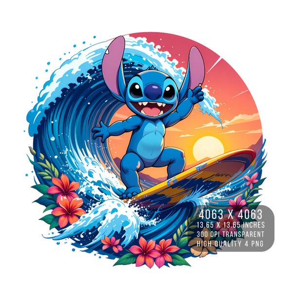 Lilo and Stitch Surfboard - Etsy