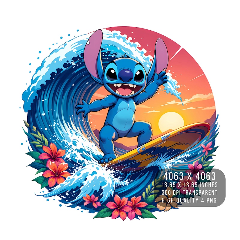 Stitch Surfboard - Etsy