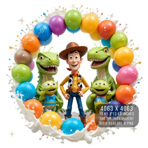 4 PNG Toy Story Color Splash Digital Design PNG File for Sublimation ...