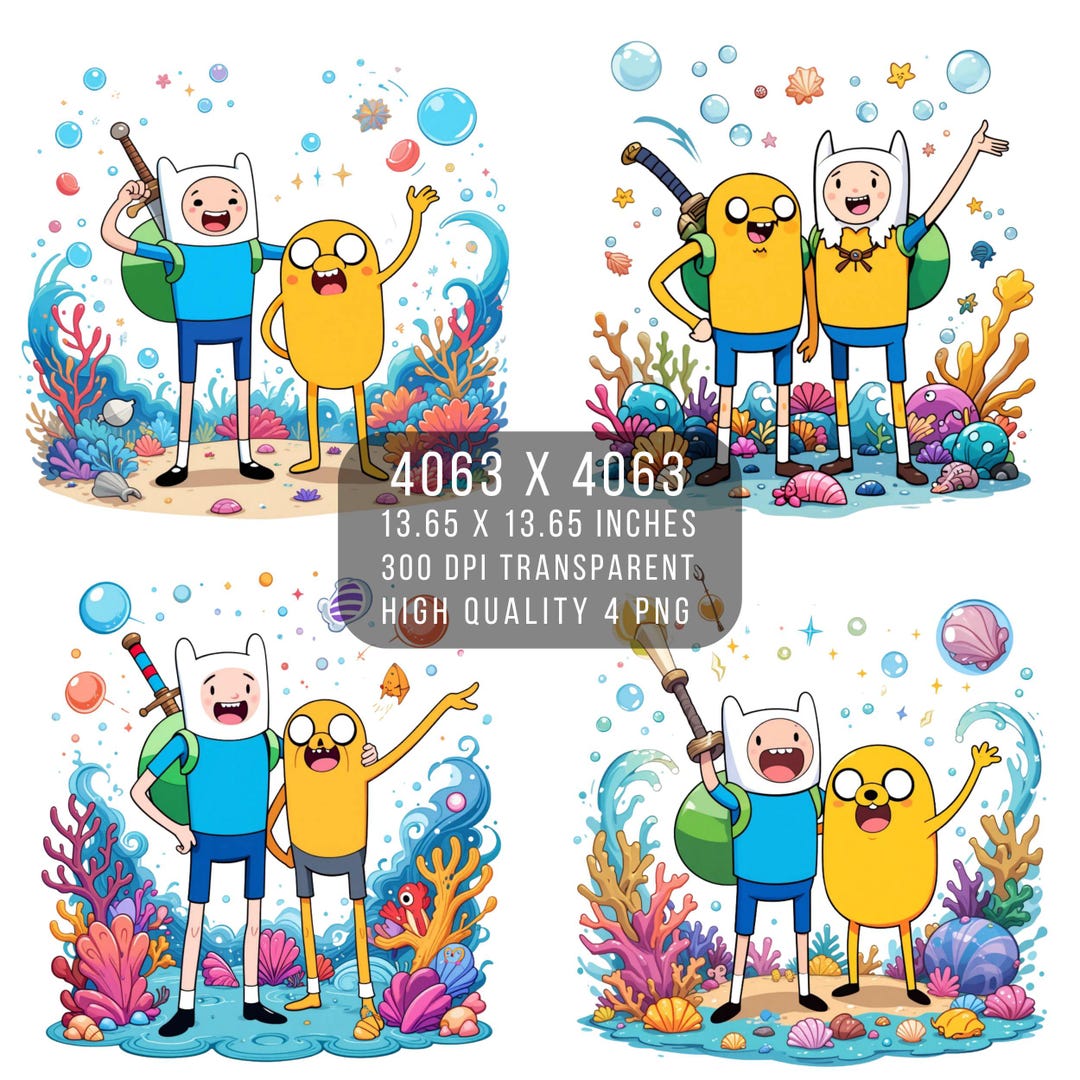 4 PNG Adventure Time Digital Download PNG | Clip Art & Image Files ...