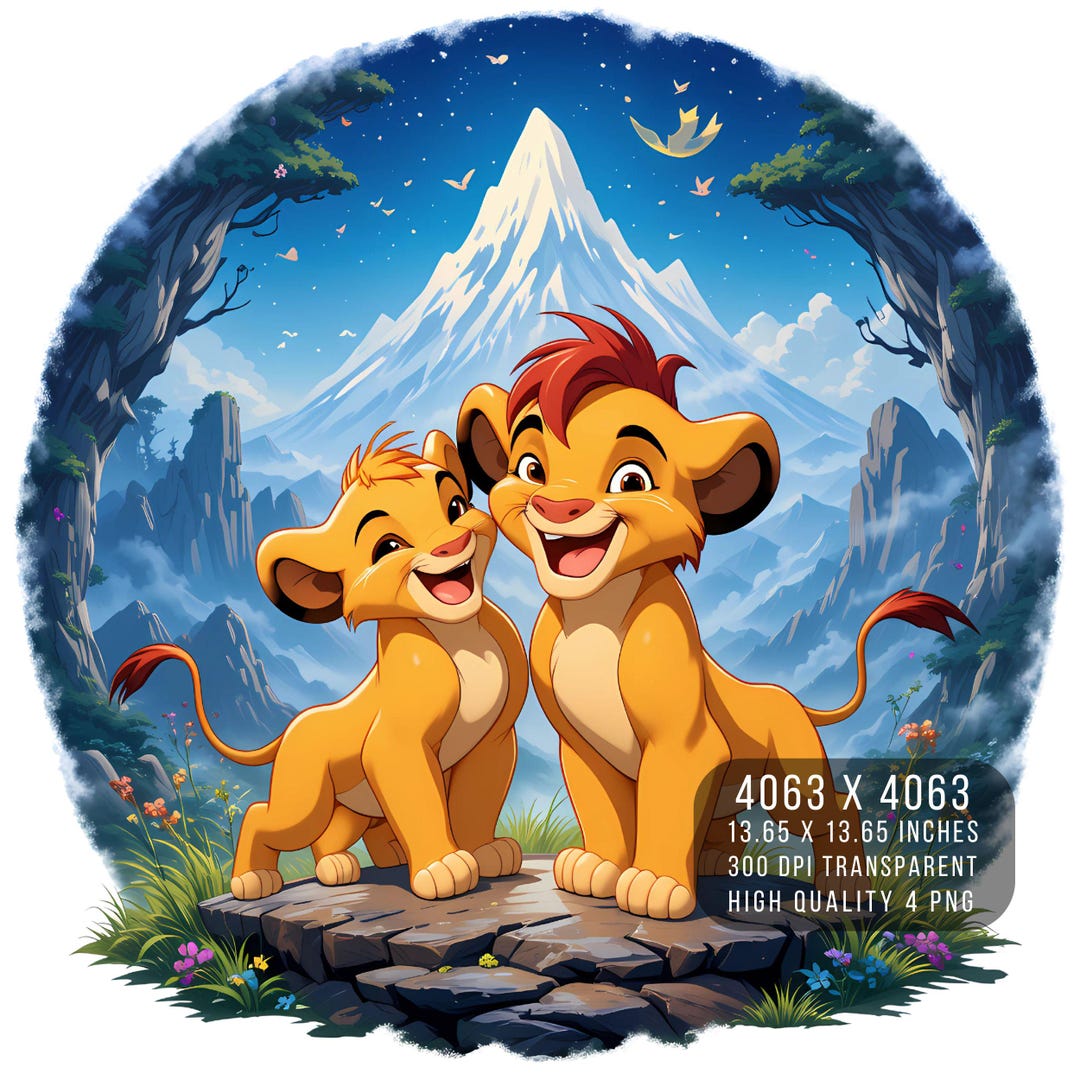 4 PNG Lion King Simba and Pumbaa Digital Design PNG File for ...
