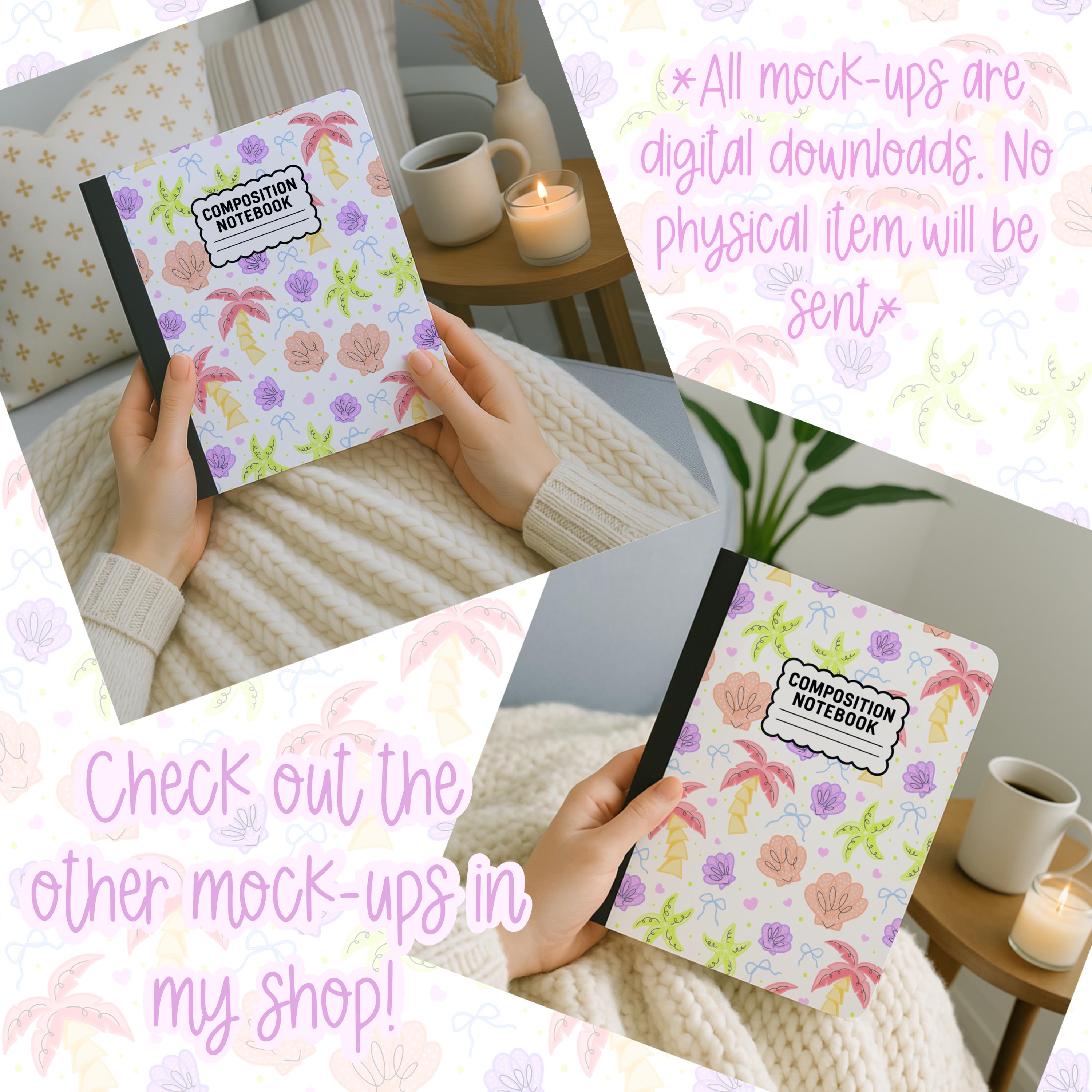 Composition Notebook Mock-up - Procreate - Canva - Instant Download ...